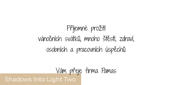 Font písma novoročenky | PAMAS