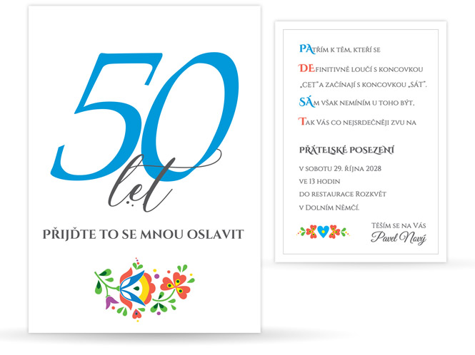 pozvánka Folklórní oslava 50 | PAMAS