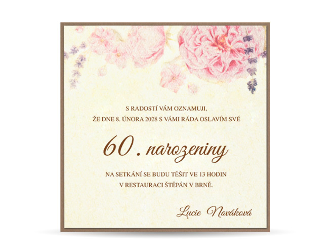 pozvánka na oslavu Přátelské posezení 60 | PAMAS